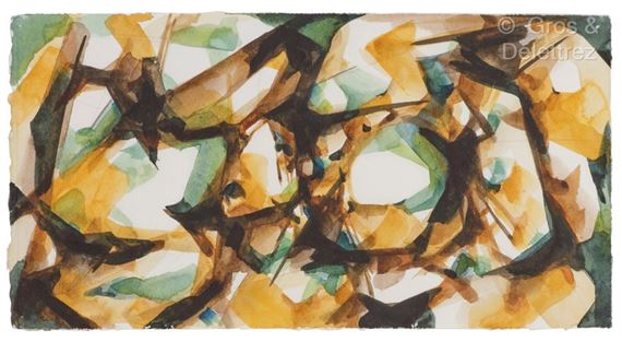 Mary Baird-Smith | Mary BAIRD-SMITH (1972) Yellow ochre and emerald ...