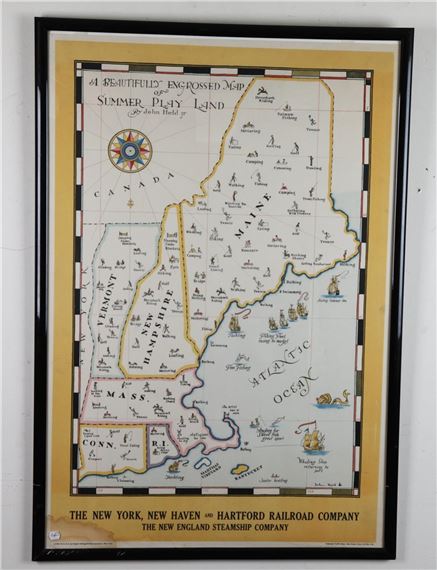 John Held Jr. | A BEAUTIFUL ENGROSSED MAP OF SUMMER PLAY LAND: THE NEW ...