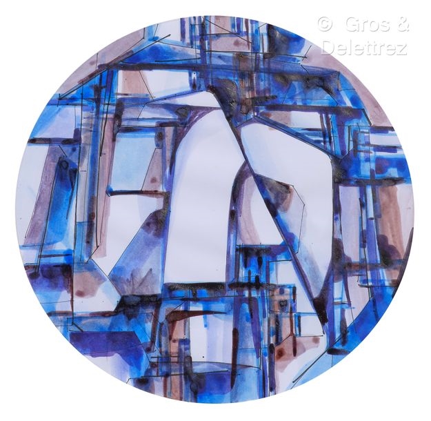 Mary Baird-Smith | Mary BAIRD-SMITH (1972) Mauve and blue (2020 ...