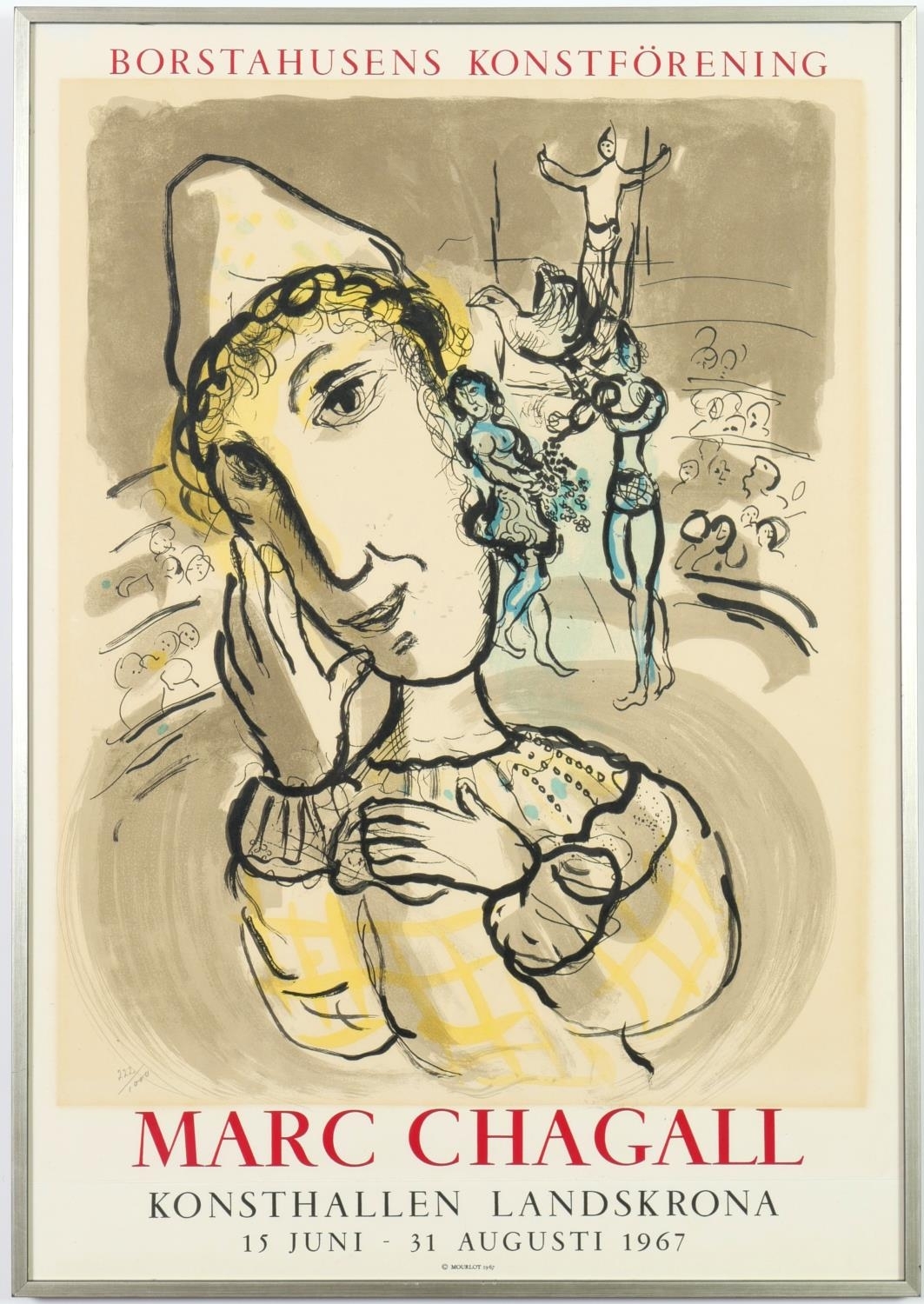 Marc Chagall | Circus with yellow clown 1967 (1967) | MutualArt