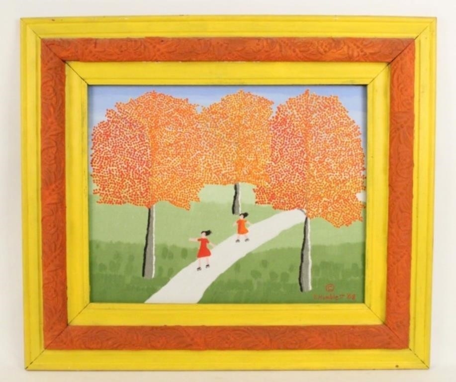 Theora Hamblett | Two Girls Roller Skating (1968) | MutualArt