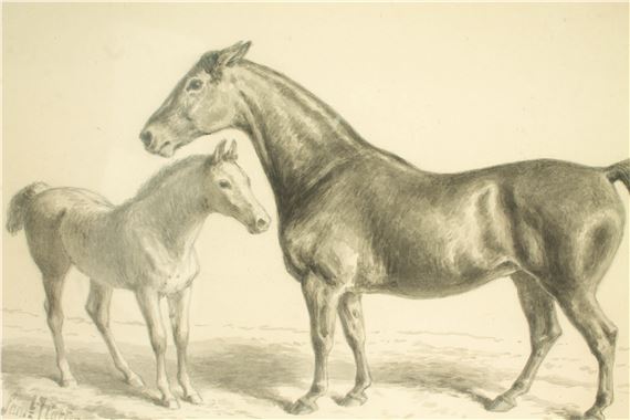 Samuel John Carter | Young foxes in a hollow tree (1873) | MutualArt