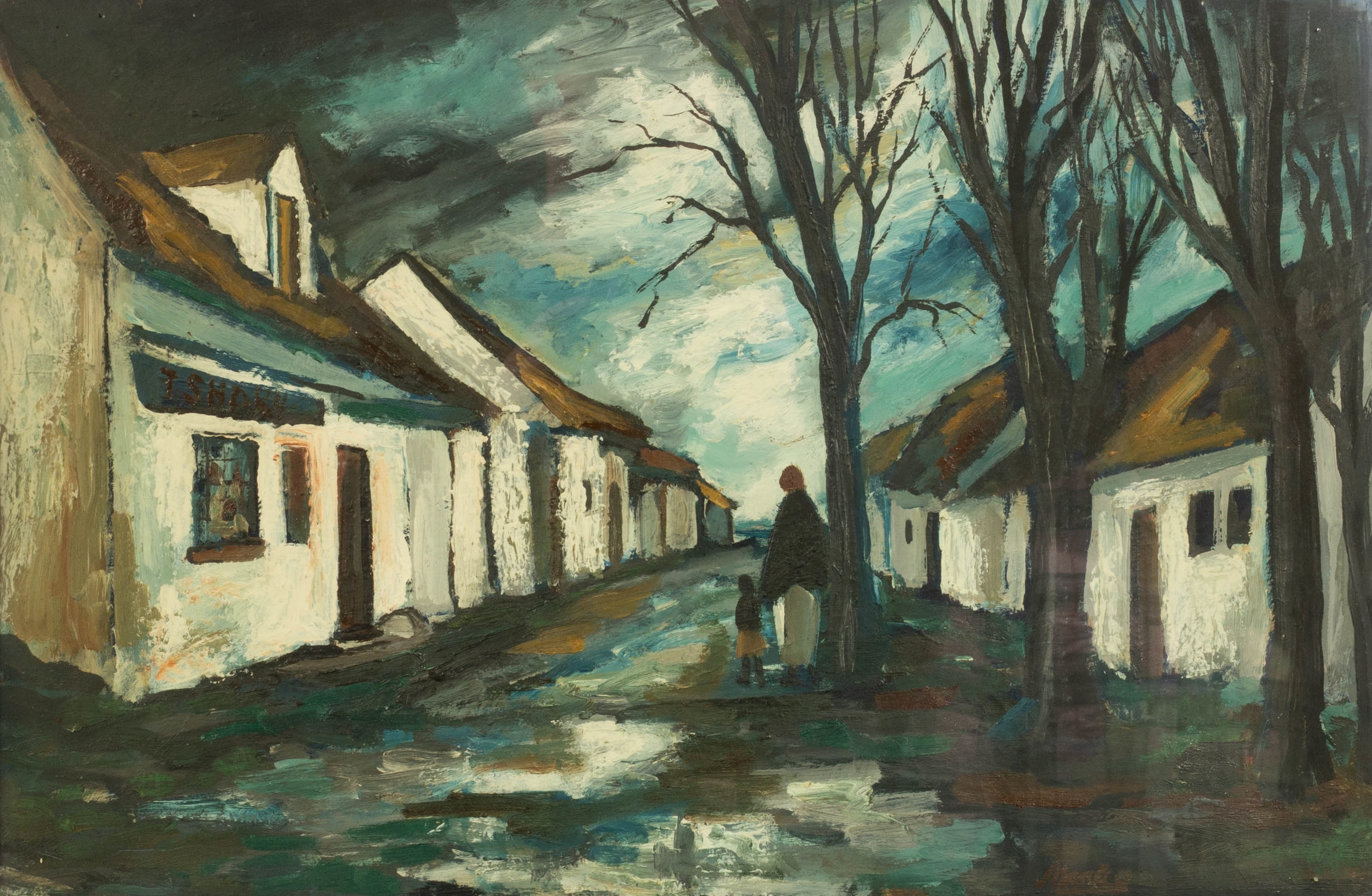 Markey Robinson | Landscape with Cottages (1894) | MutualArt