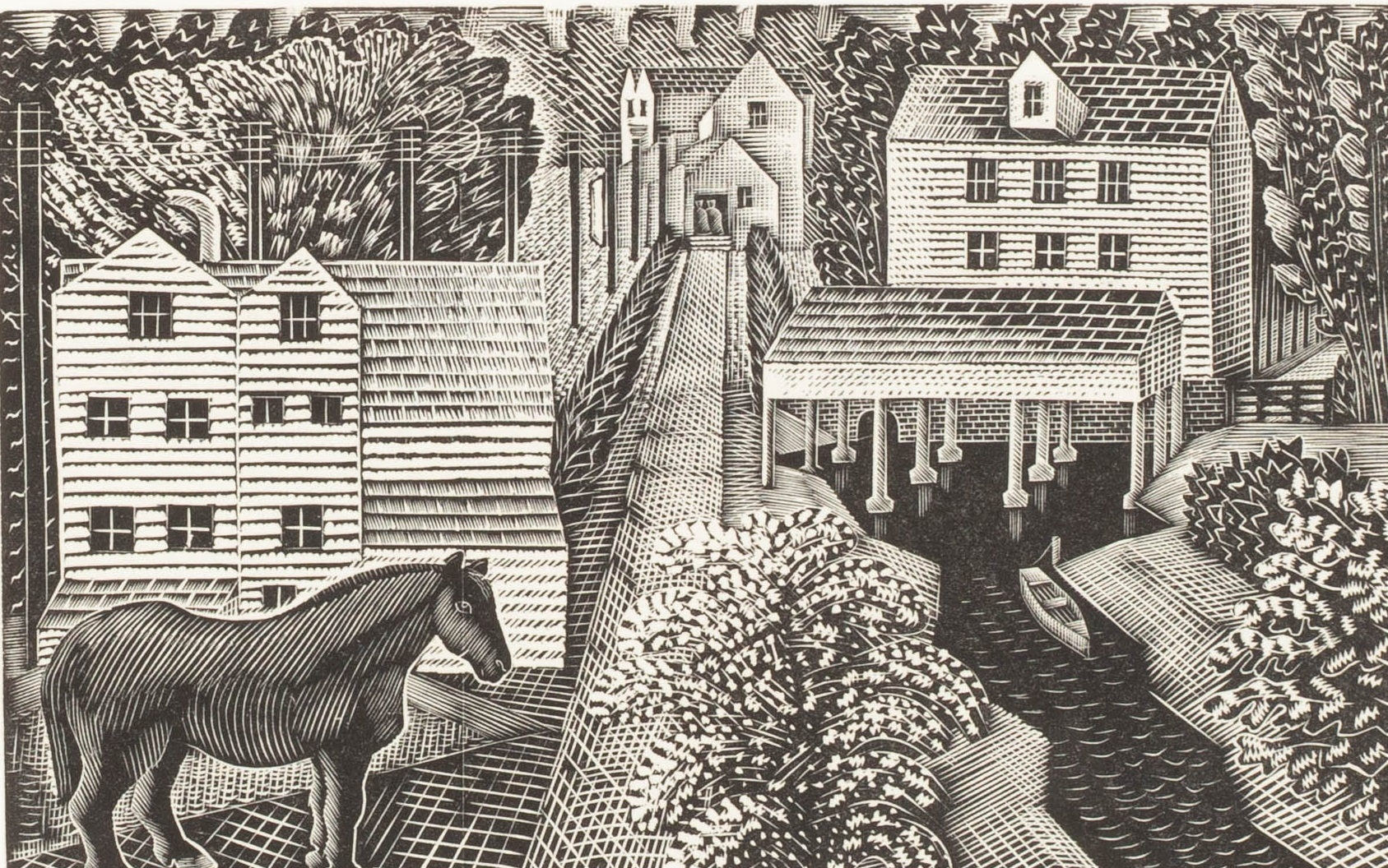 Eric Ravilious | printed by Ian Mortimer from the original block ...