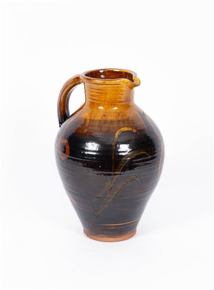Clive Bowen | Clive Bowen (born 1943) a brown and ochre slipware jug ...