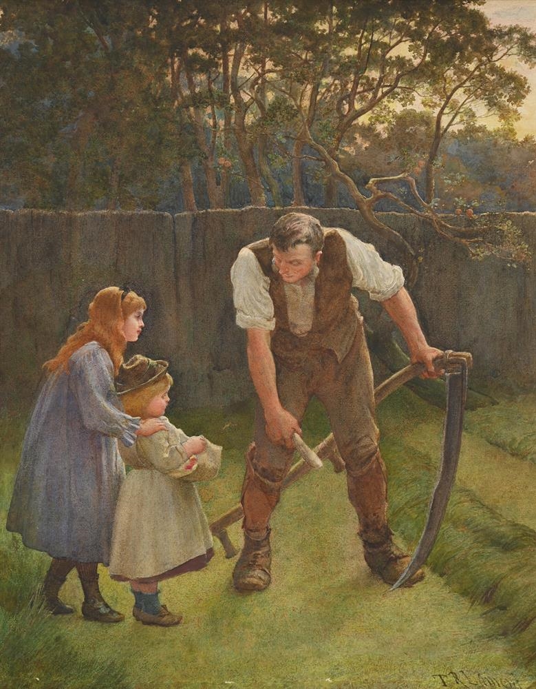 Thomas Reynolds Lamont | A FATHER AND DAUGHTERS IN THE GARDEN | MutualArt