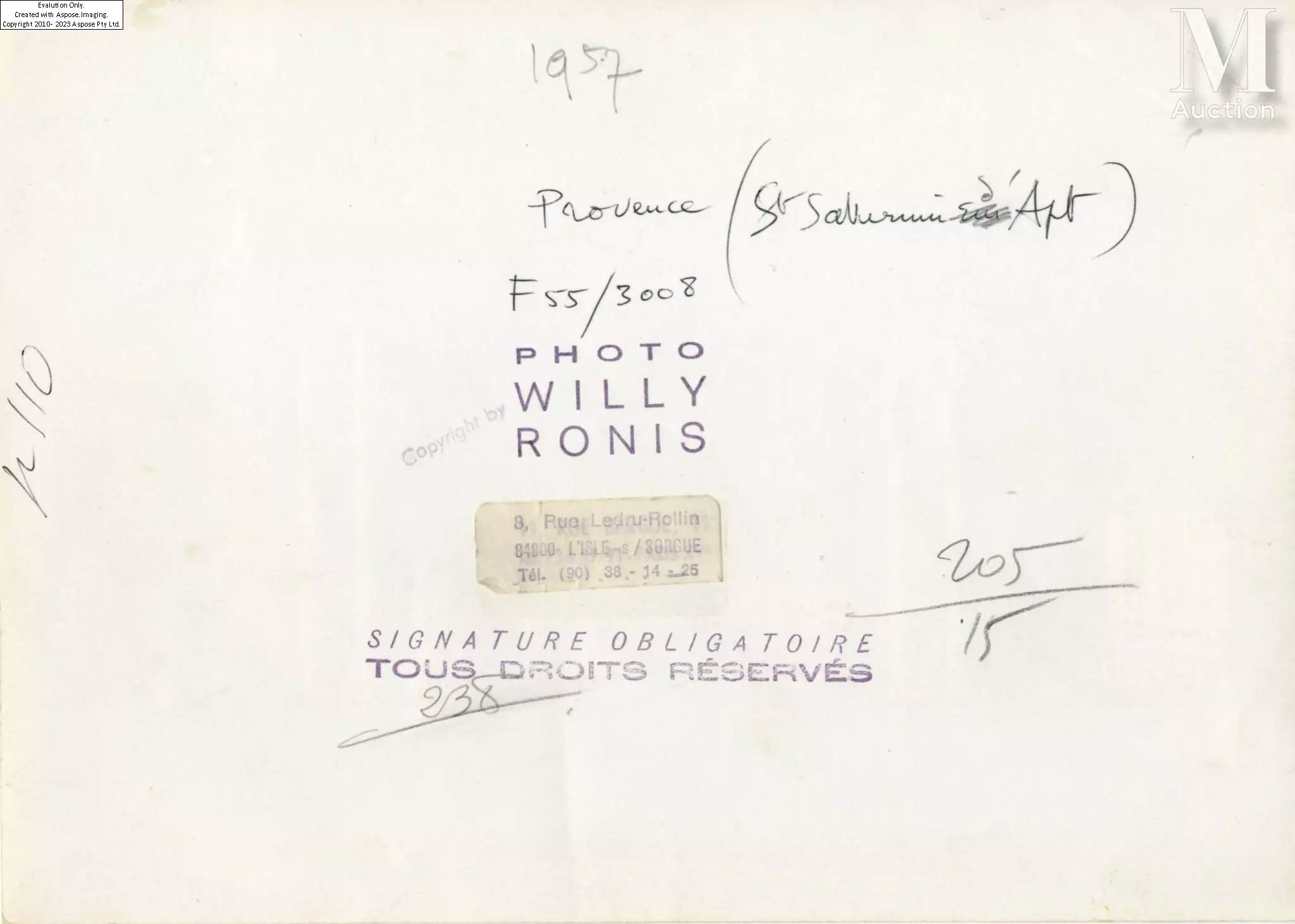 Willy Ronis | Willy RONIS (1910-2009 (1957) | MutualArt