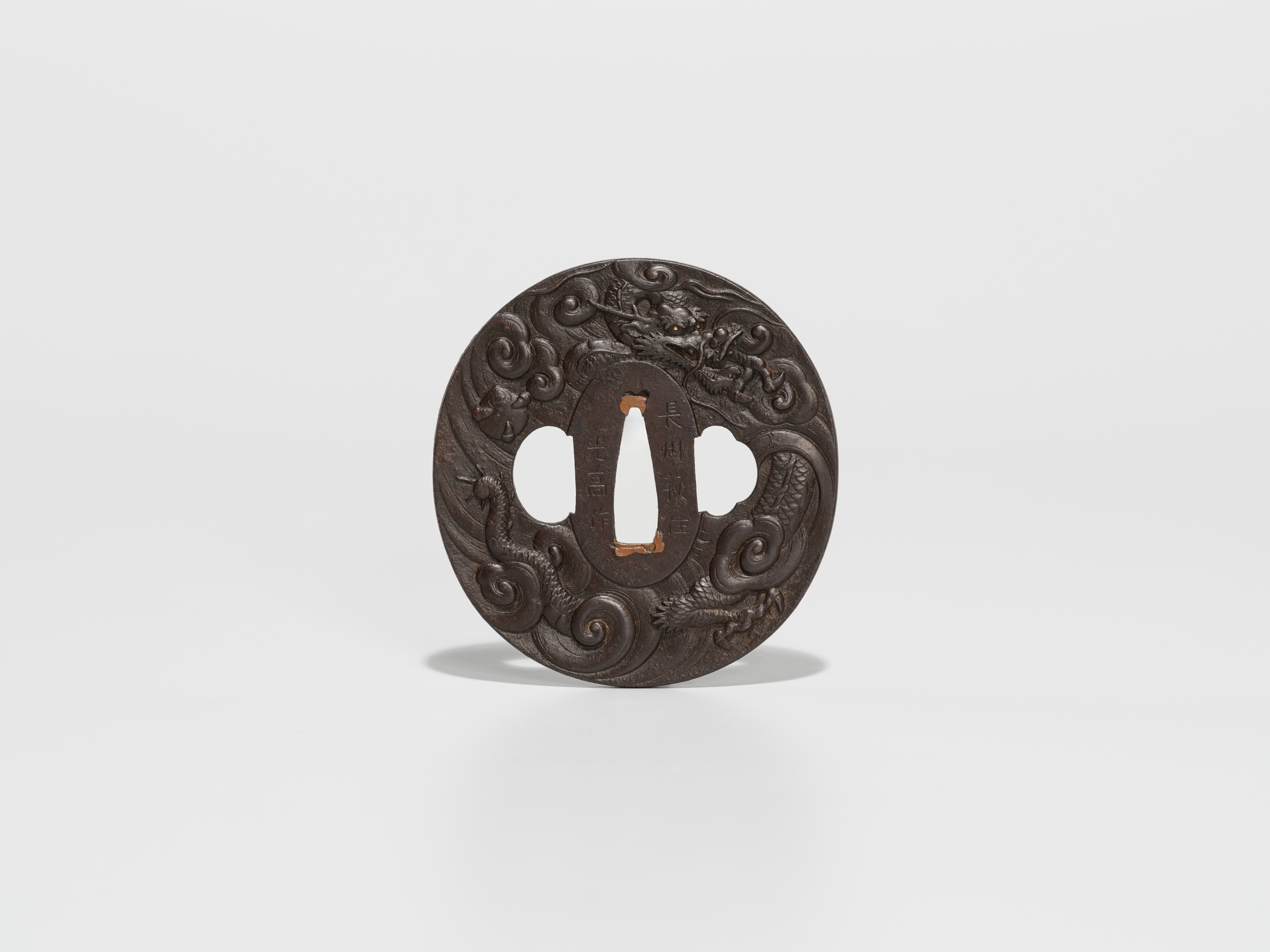 Ono Mitsutaka | ONO MITSUTAKA: AN IRON TSUBA WITH A FIERCE DRAGON (1097 ...