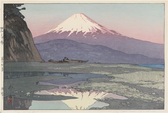 Hiroshi Yoshida | HIROSHI YOSHIDA: FUJIYAMA FROM OKITSU (1928) | MutualArt