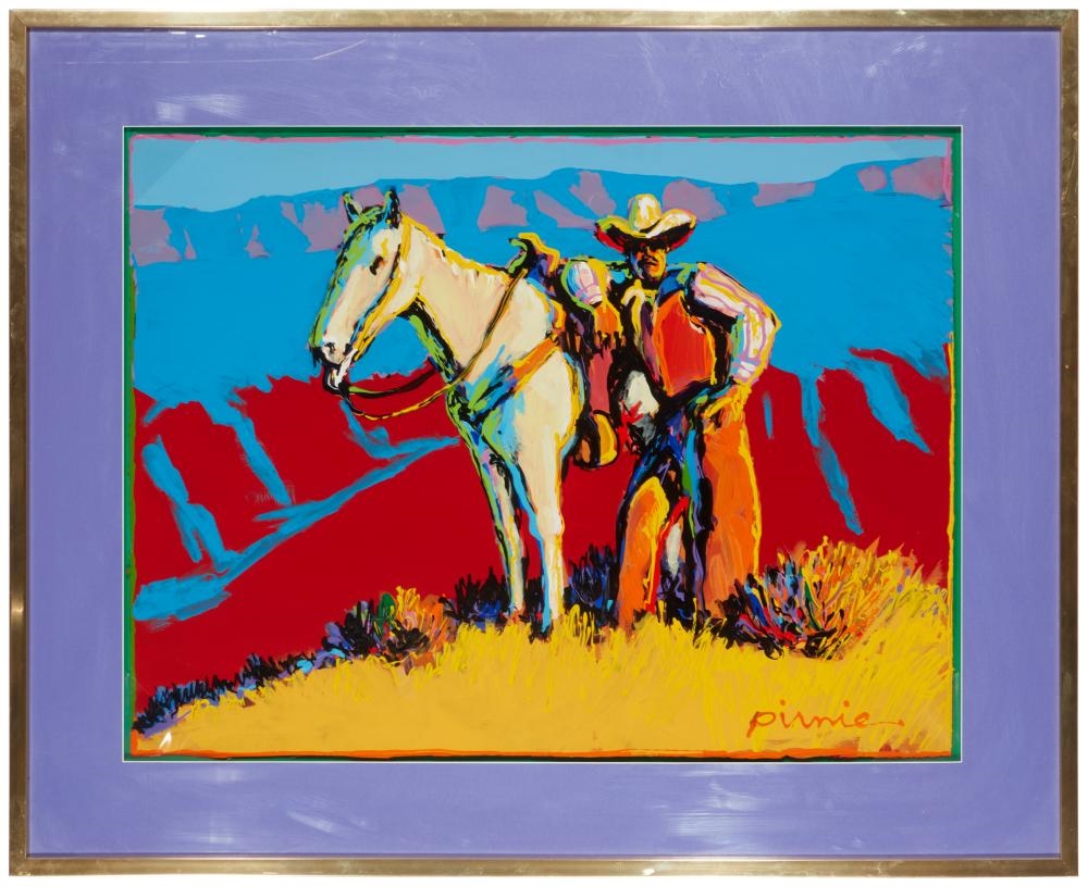 Larry Pirnie | Cowboy at Sunset (1991) | MutualArt