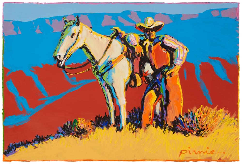 Larry Pirnie | Cowboy at Sunset (1991) | MutualArt