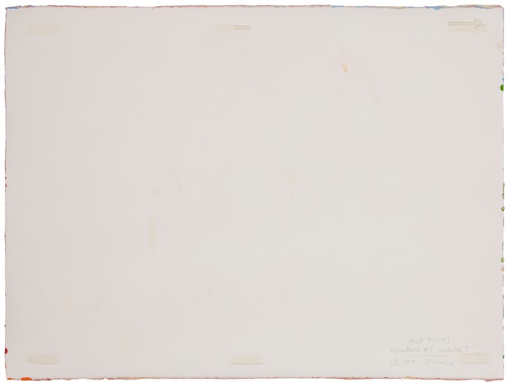 Larry Pirnie | Cowboy at Sunset (1991) | MutualArt