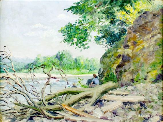 Edward B. Quigley | River Landscape (1955) | MutualArt