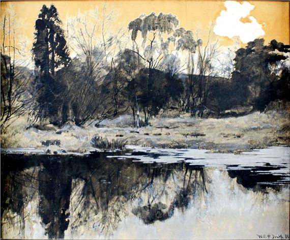 William Henry Drake | Lake Landscape (1885) | MutualArt