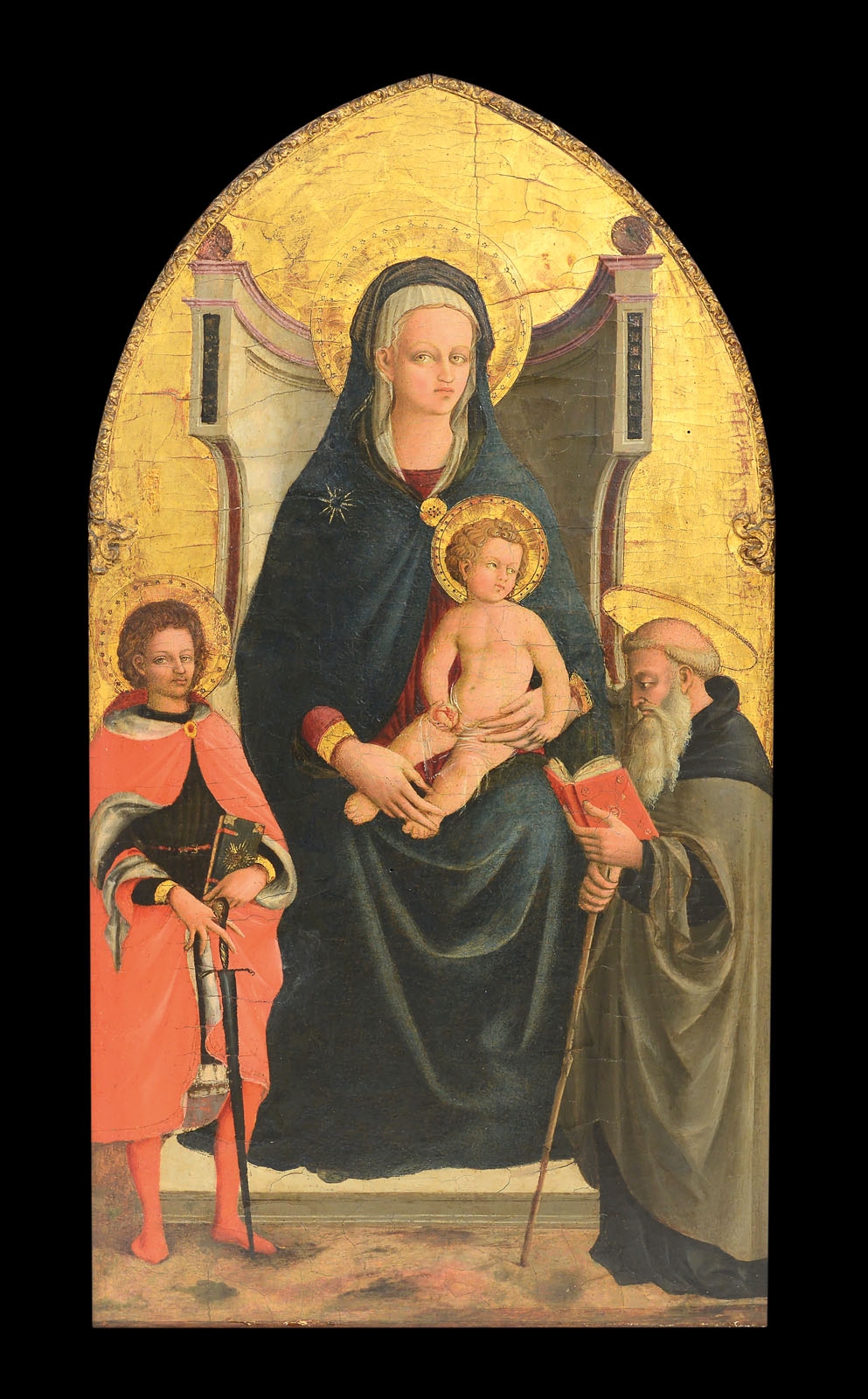 Domenico di Francesco | Madonna and Child Enthroned, St. Anthony Abbot ...