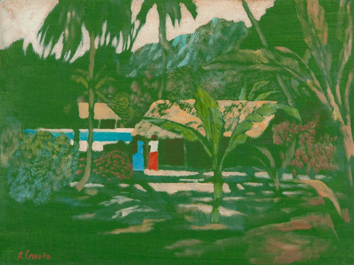 Ray Crooke | Island girl on the bed | MutualArt