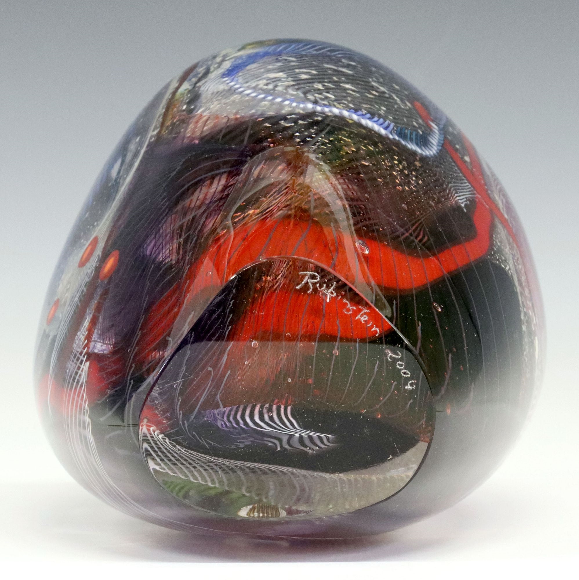 ERIC RUBINSTEIN | Contemporary studio art glass vase (Circa 2009 ...