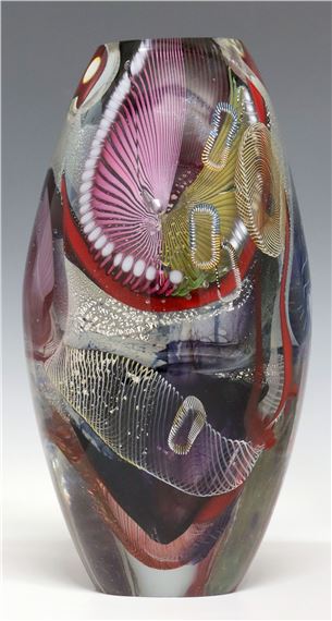 ERIC RUBINSTEIN | Contemporary studio art glass vase (Circa 2009 ...