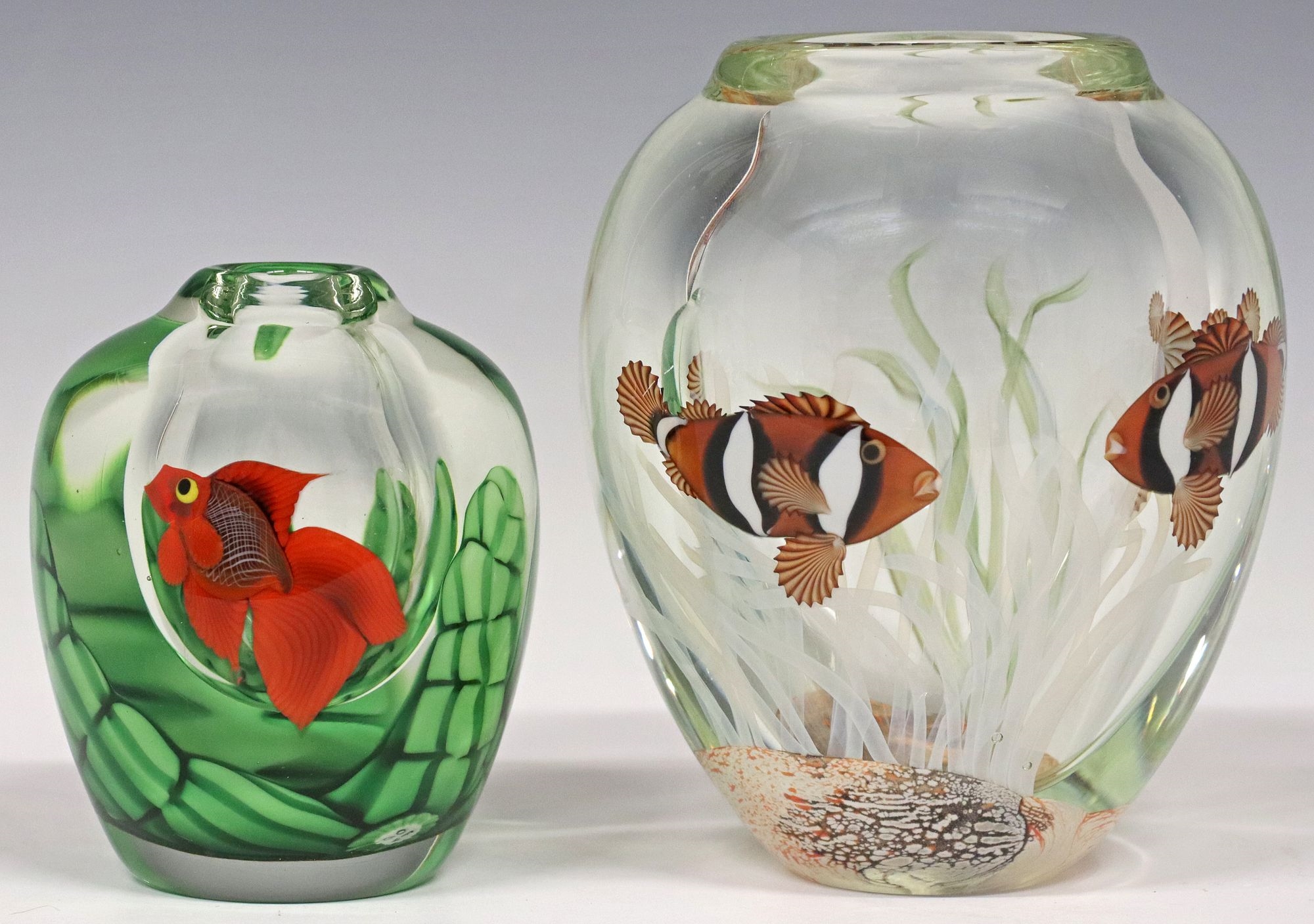 Greg Held | Studio art glass paperweight vases (1984) | MutualArt