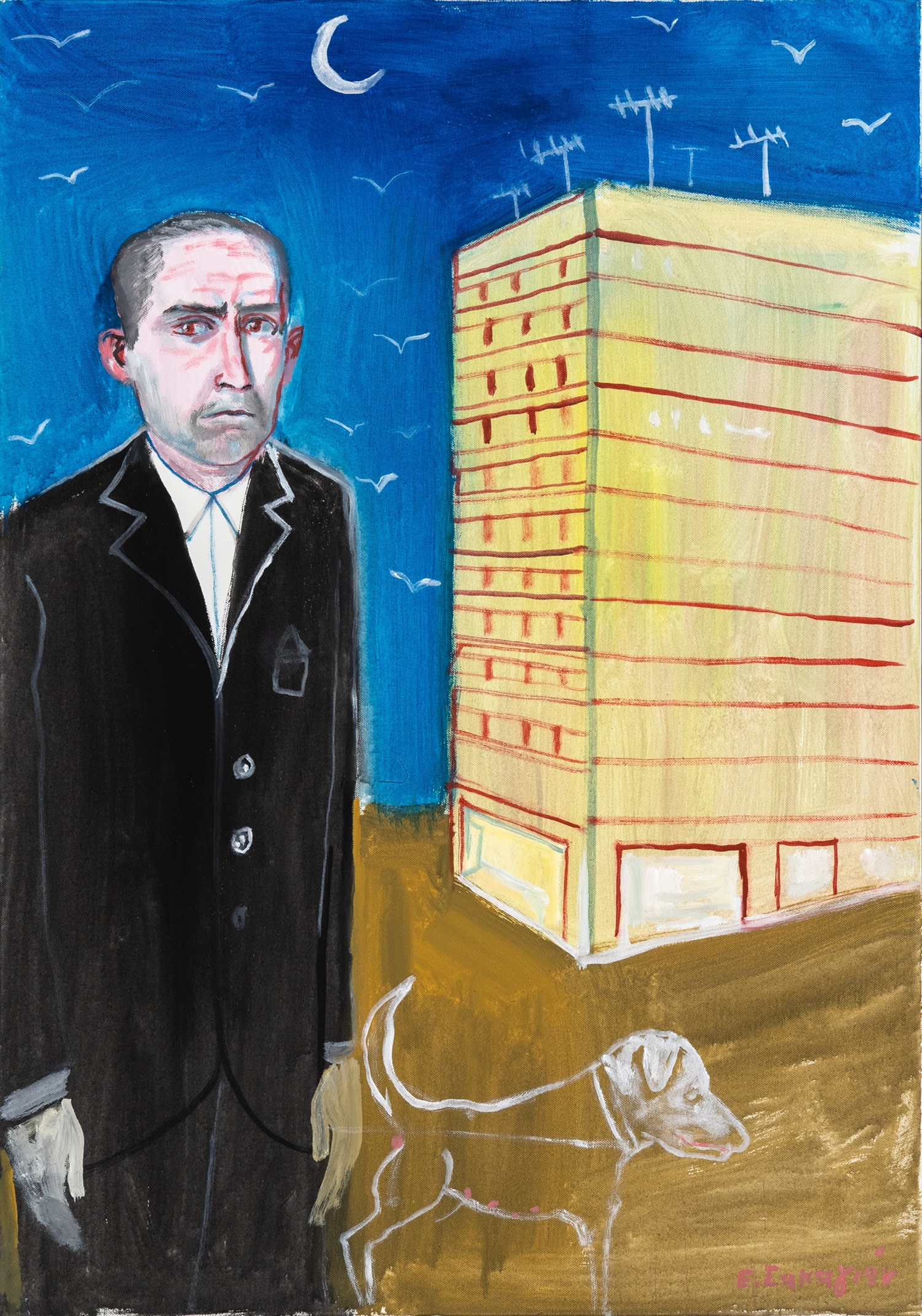 Edouardos Sakayan | Man with dog | MutualArt