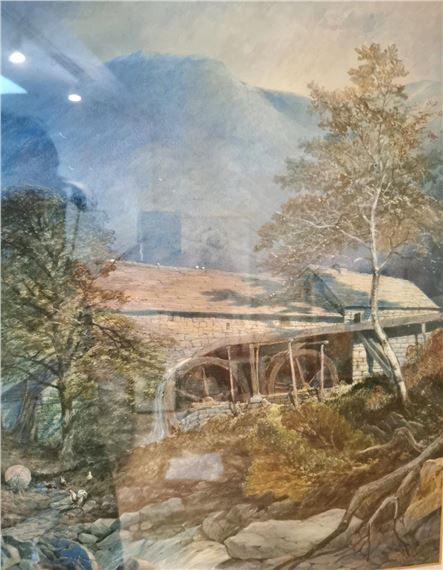 John Coulson | 19th century watercolour on paper depicting a mill house ...