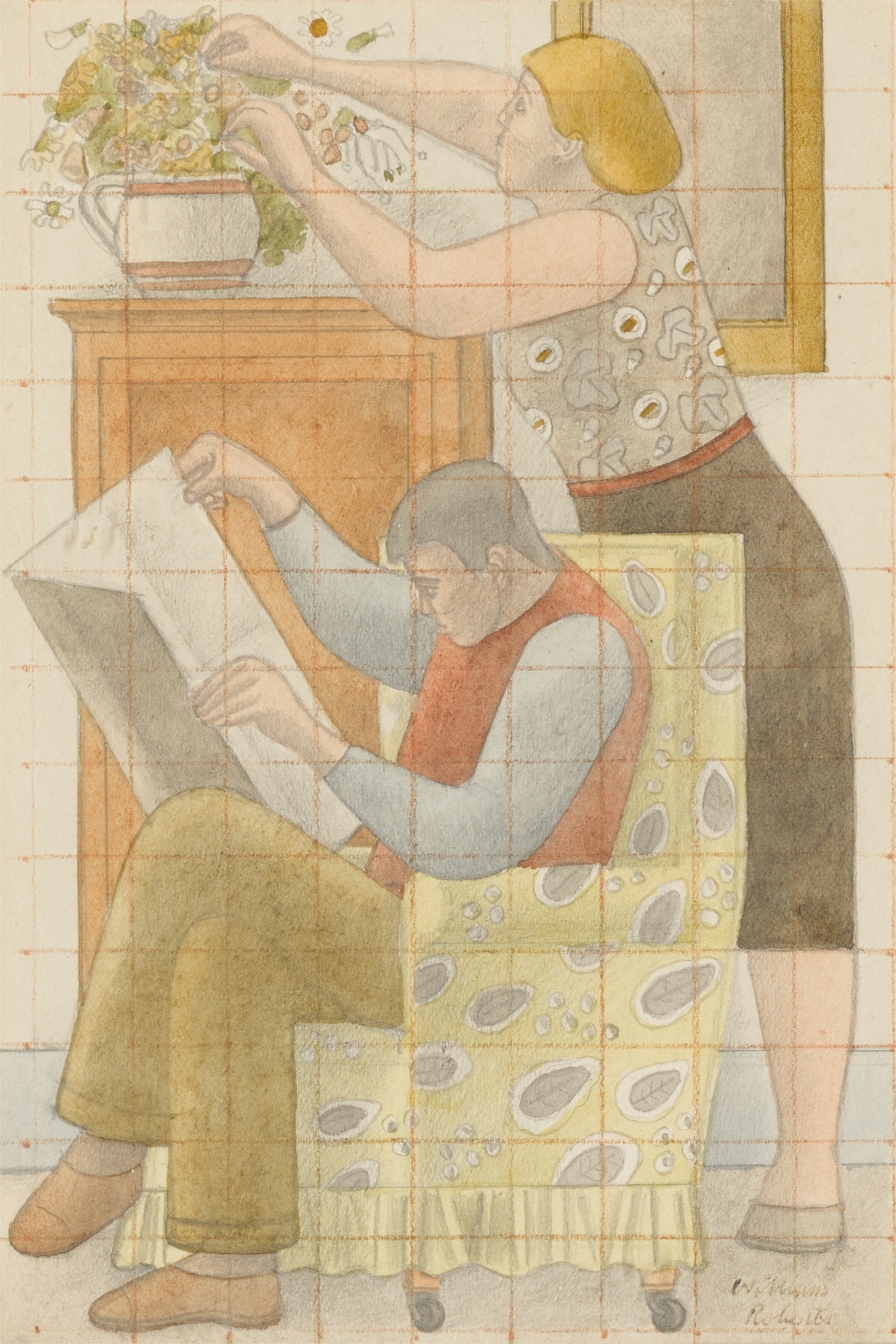 William Roberts | The Flower Arrangement (aka Reading the Newspaper ...