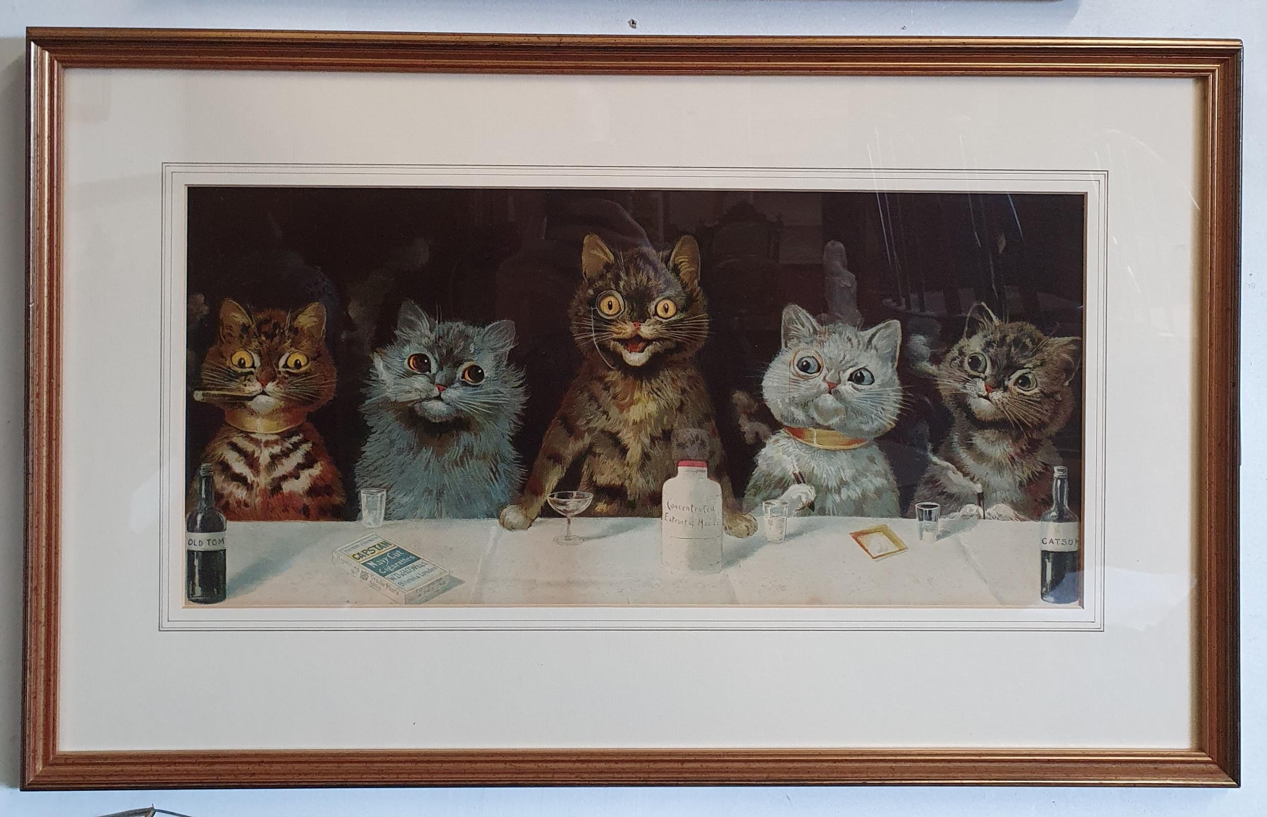 Louis Wayne | A colour Print of a cats in a session | MutualArt