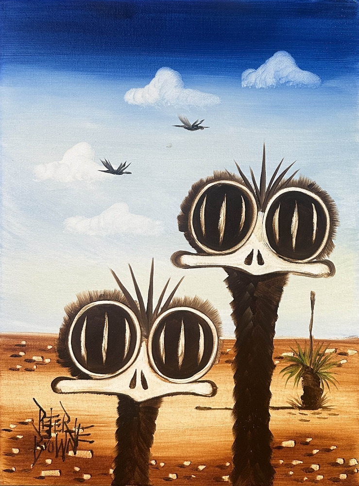 Peter Browne | Two Emus | MutualArt