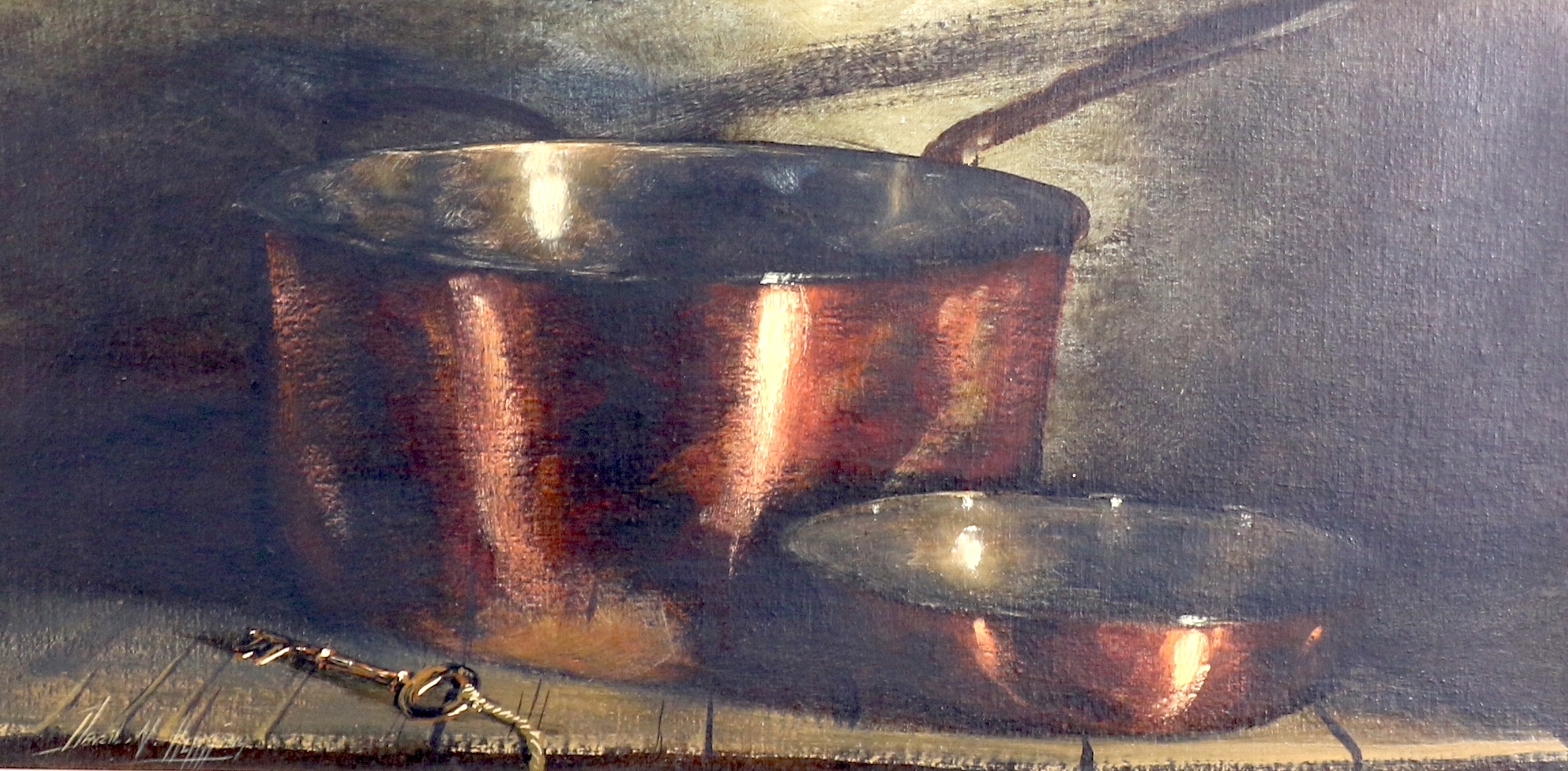 Denzil N. Herring | STILL LIFE WITH COPPER POTS | MutualArt