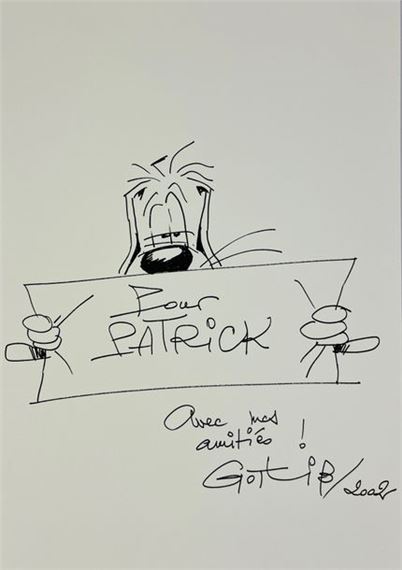 Gotlib | Grand dessin sur feuille (environ A3 | MutualArt