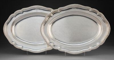 William Taylor | Two John Wakelin and William Taylor Silver Meat Dishes ...