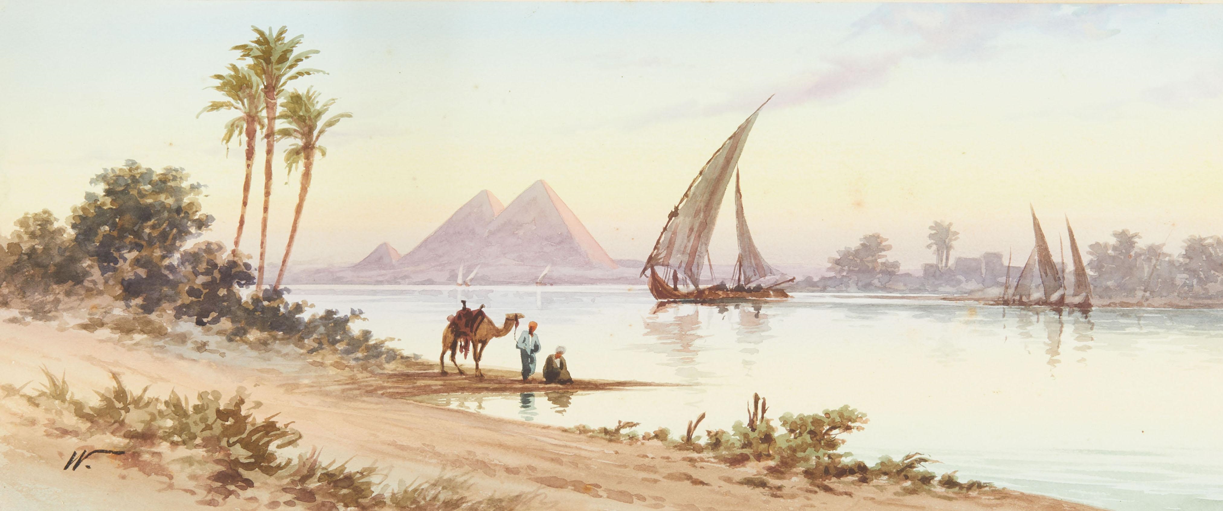 Carl Wuttke | View of Abu el-Haggag mosque and Luxor temple | MutualArt