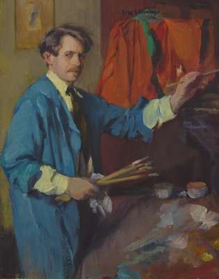 Ivan Gregorovitch Olinsky | 1962) - Self-Portrait; with City View with ...