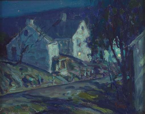 George William Sotter | Winter moonlight (1919) | MutualArt