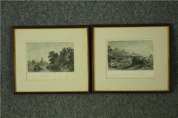 Thomas Allom | Pagoda and village on the canal near Canton | MutualArt