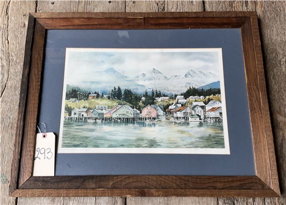 Nancy Taylor Stonington | SIGNED SITKA NATIVE VILLAGE FRAMED PRINT ...