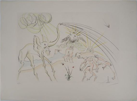 Salvador Dalí | Surrealist Elephant (Animals Sick by the Plague) (1974 ...
