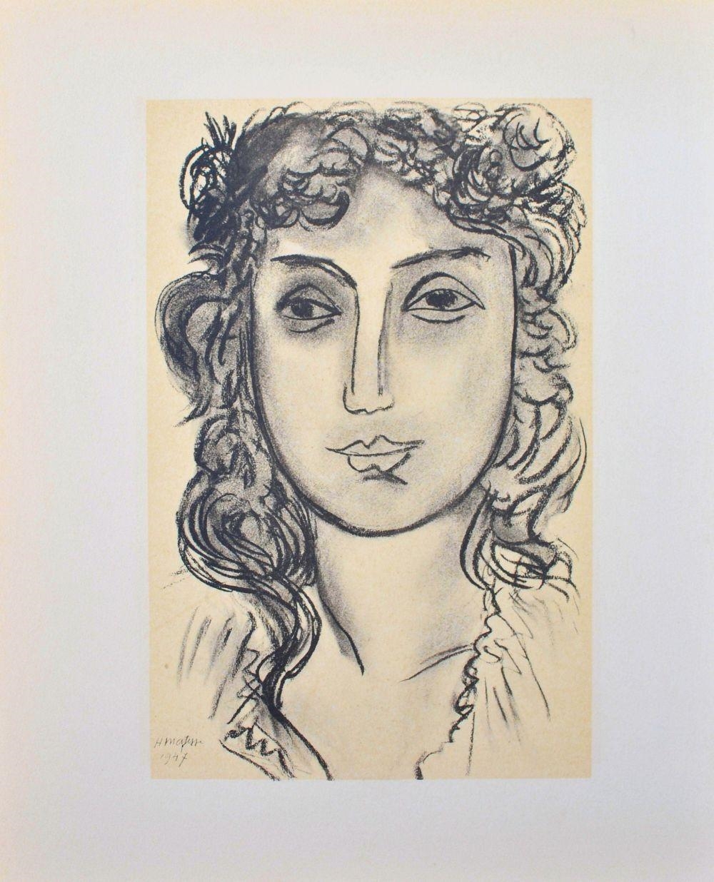 Henri Matisse | Femme aux cheveux bouclés (1954) | MutualArt