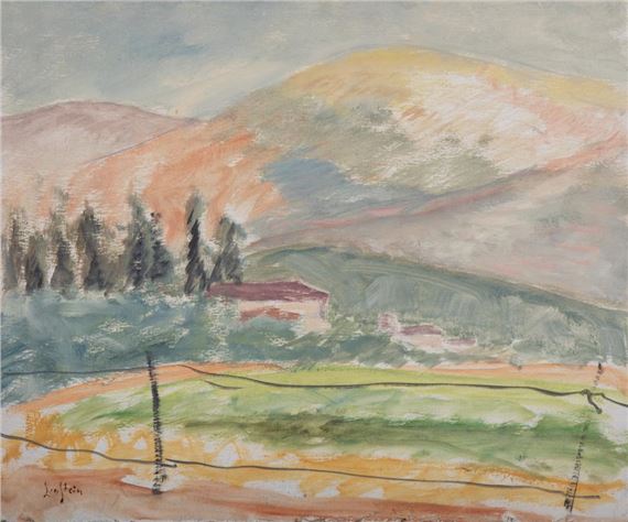 Leo Stein | Landscape with Fence | MutualArt