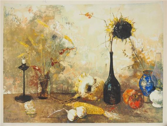 Jean Jansem | Still Life with Sunflower (Circa 1970) | MutualArt