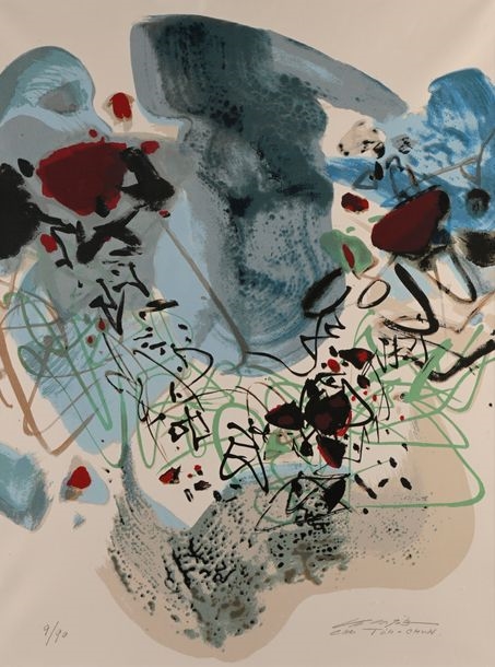 Chu Teh-Chun | Untitled Color lithograph | MutualArt