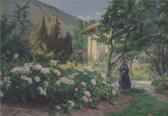 Ernest Victor Hareux | Animated flower garden | MutualArt