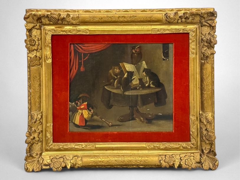 Flemish School 17th Century | The concert of cats and dogs (17th ...
