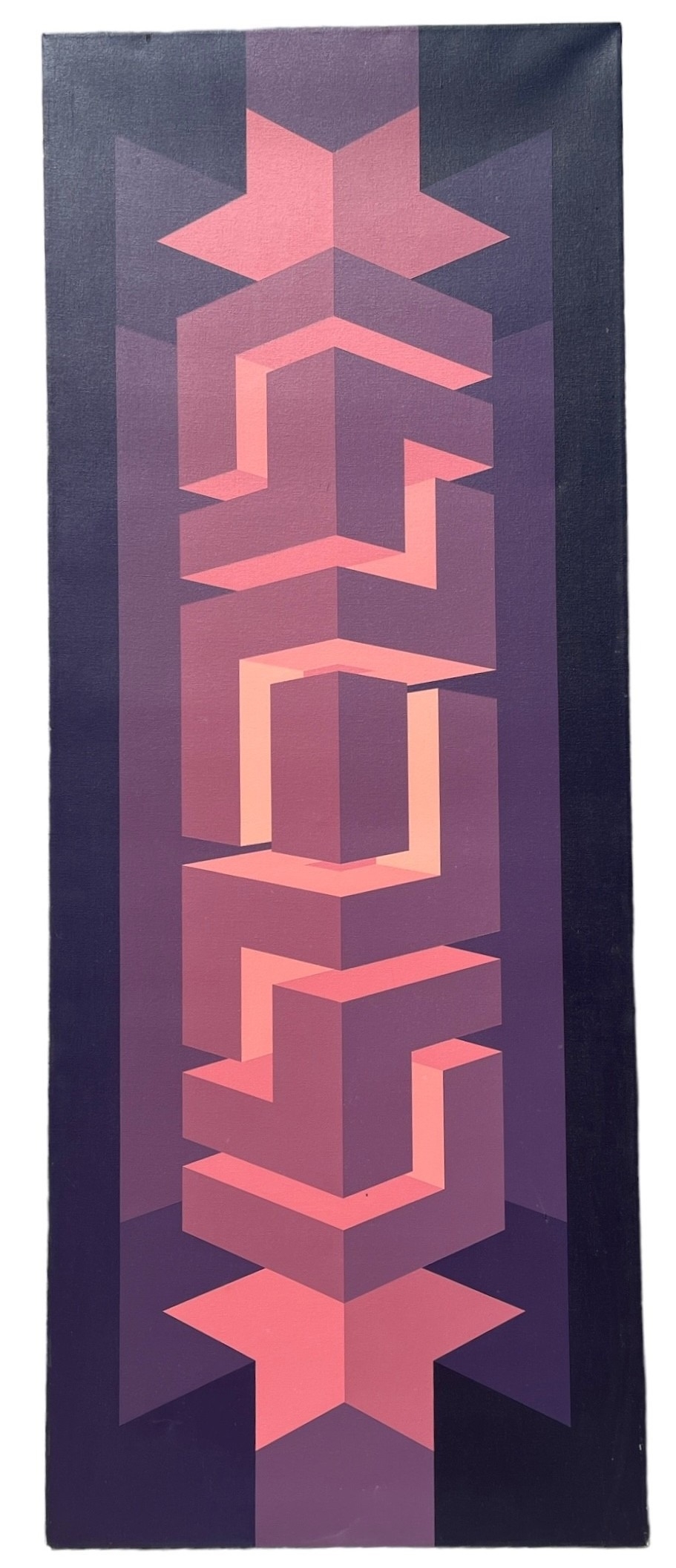 Brian Halsey | BRIAN HALSEY Signed Op Art DYNON 1980, Acrylic on Canvas ...