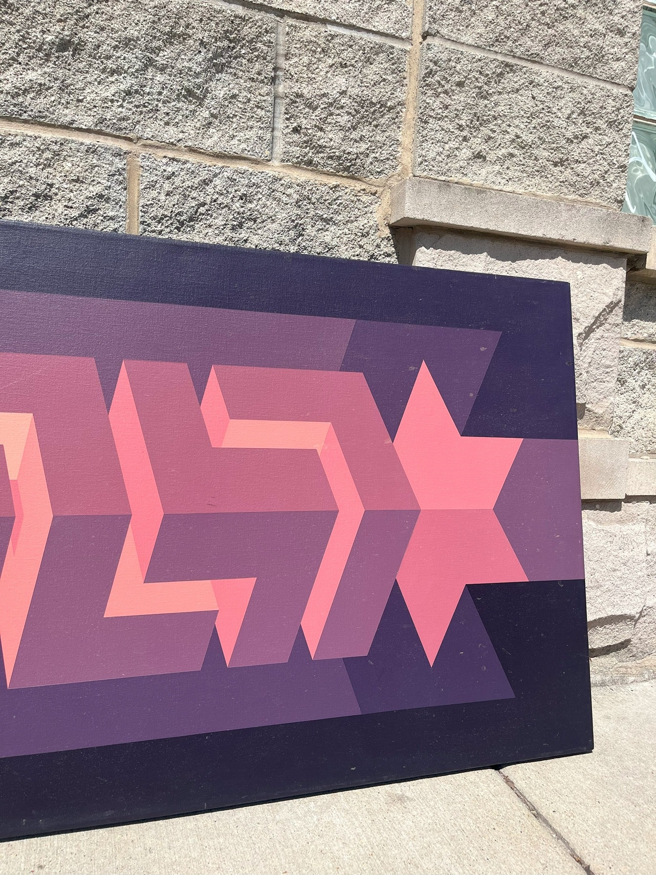 Brian Halsey | BRIAN HALSEY Signed Op Art DYNON 1980, Acrylic on Canvas ...