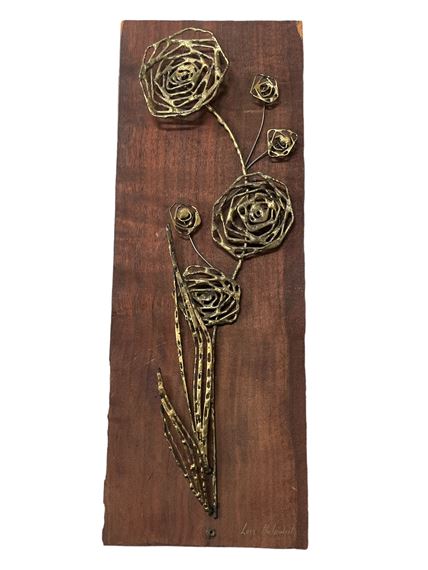 Lois Baldwin | Abstract Metal Flower Wall Hanging Signed LOIS BALDWIN ...