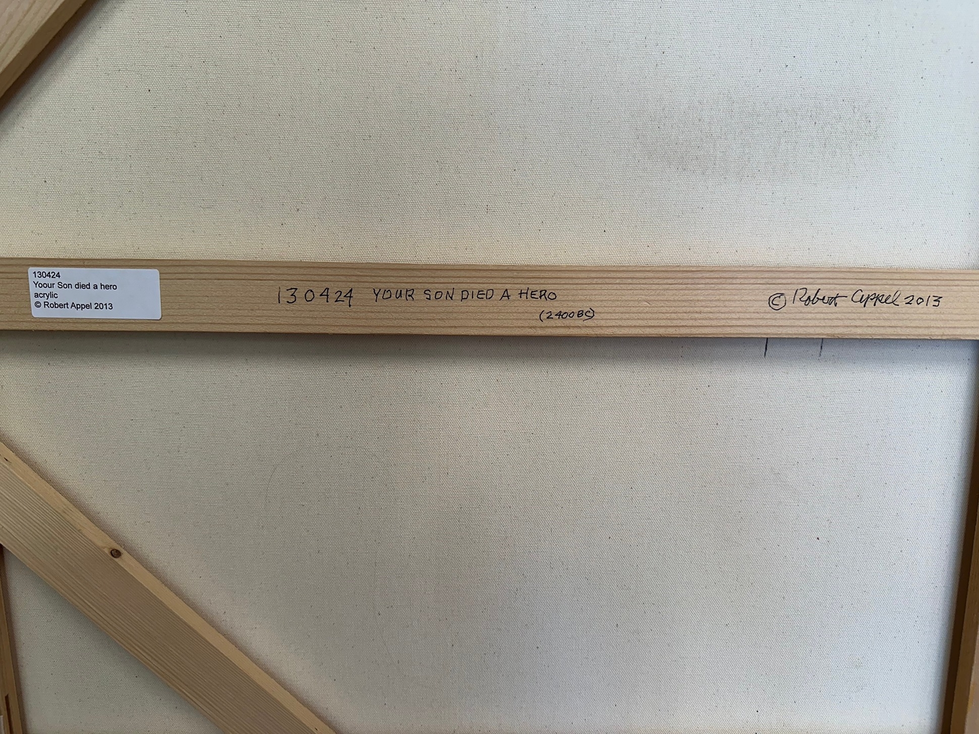 Robert Appel | ROBERT APPEL Your Son Died a Hero Acrylic on Canvas ...