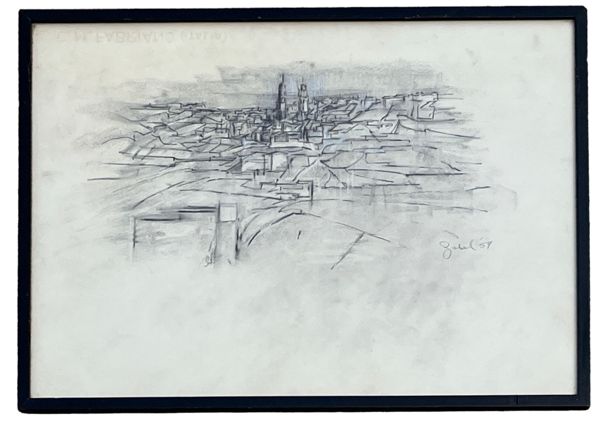 Zubel Kachadoorian | ZUBEL KACHADOORIAN Mid Century Cityscape Sketch ...