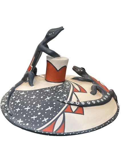 Angelina Medina | Signed ANGELINA MEDINA Pueblo Lizard Pot | MutualArt