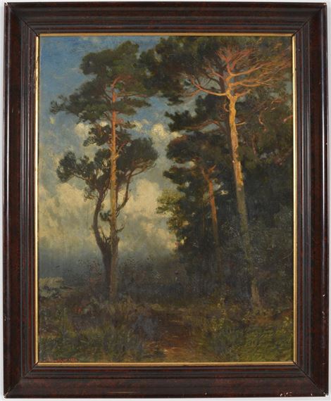 August Schaffer von Wienwald | Barbizon interior forest landscape with ...